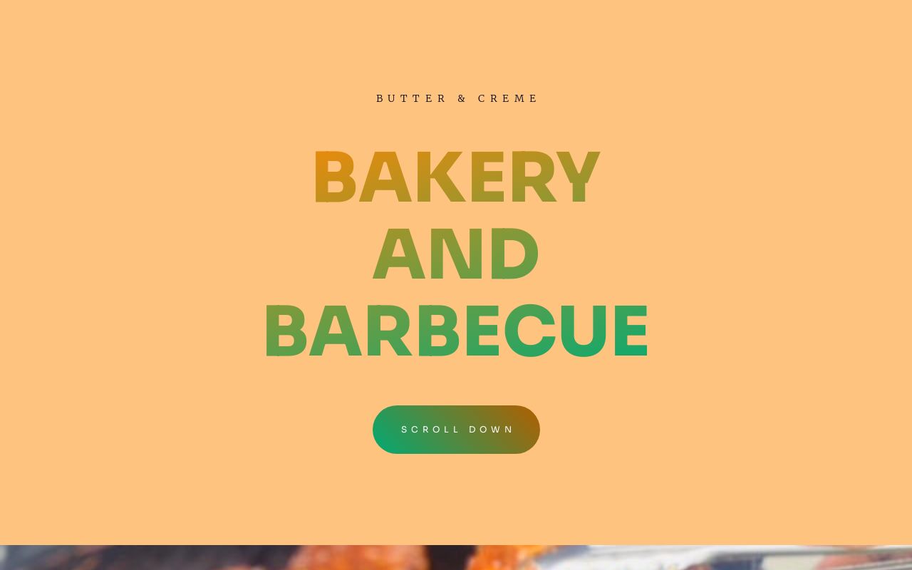 Bakeryand Barbecue Landing Page